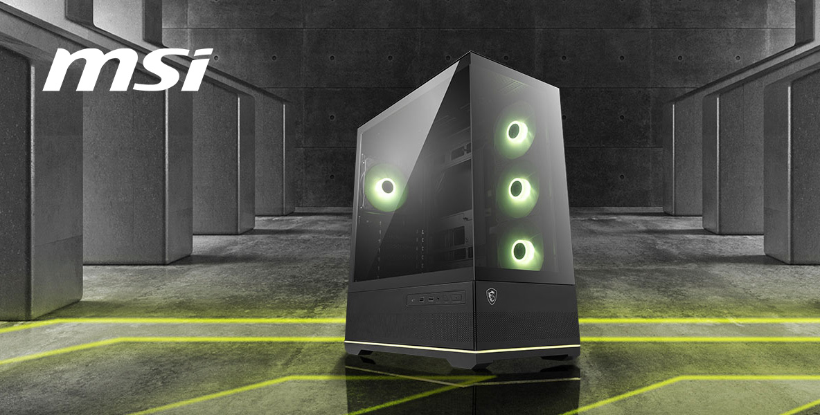 MSI MAG PANO 110R PZ - Mid-Tower Gaming PC Case - Tempered Glass Side Panel - 4 x 120mm ARGB ...